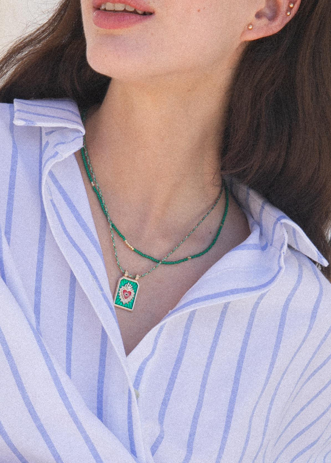 Chemise Cally rayures bleues | LAUREPLUSMAX