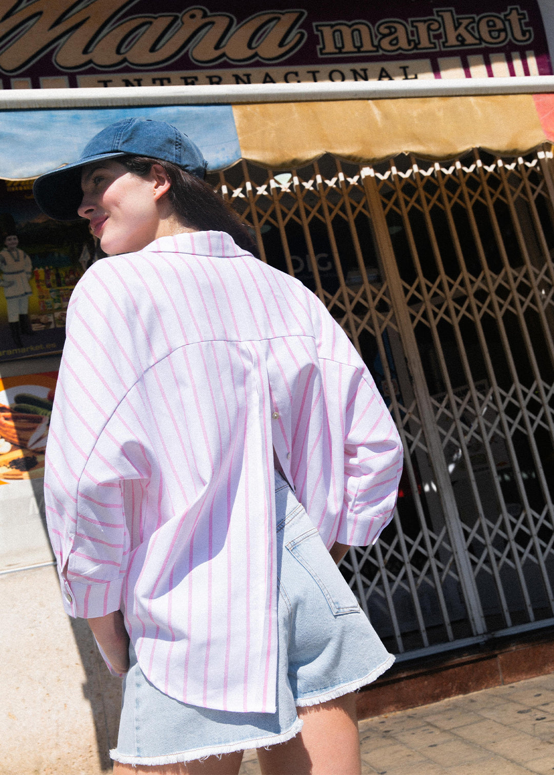 Chemise Cally rayures roses | LAUREPLUSMAX