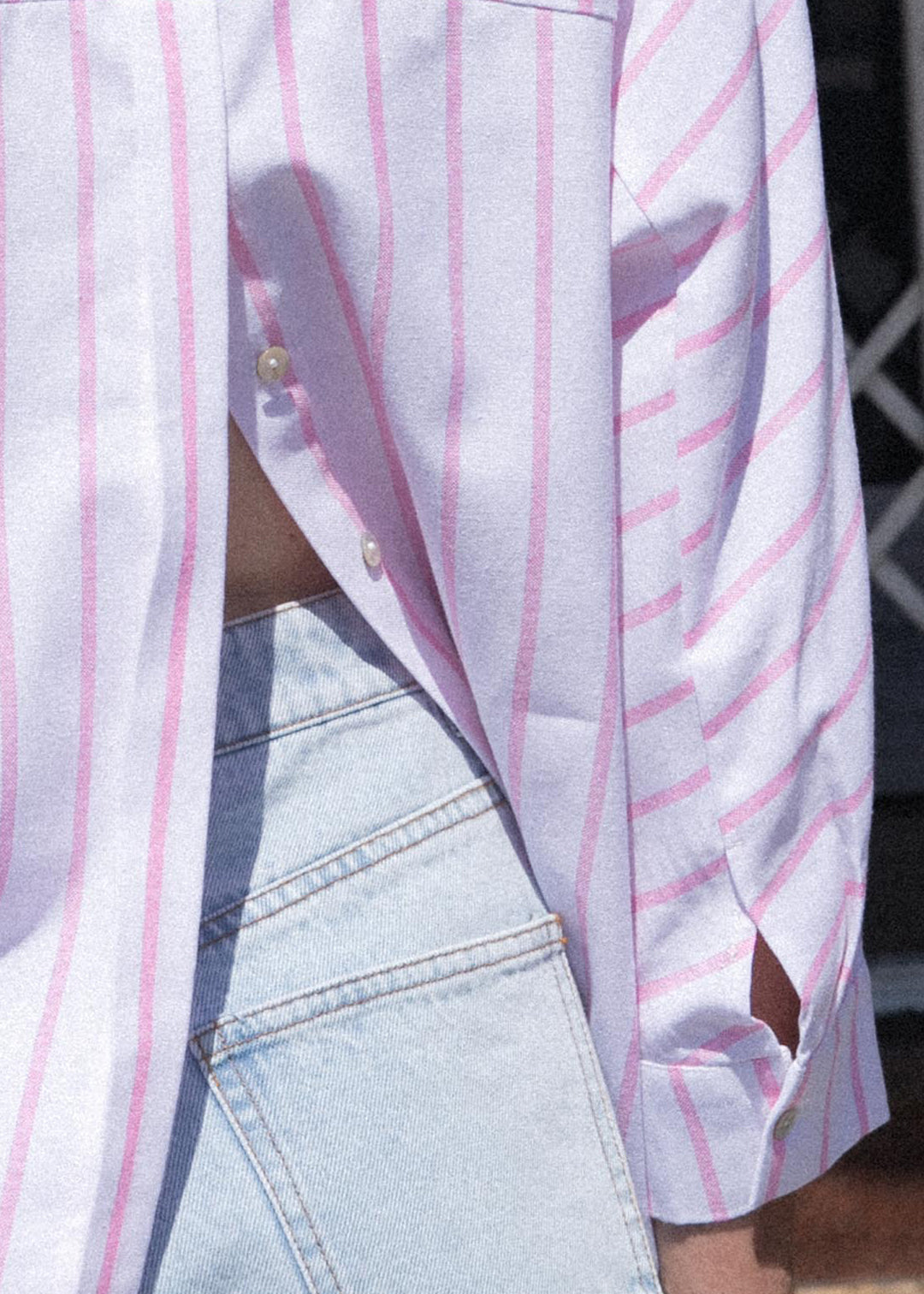 Chemise Cally rayures roses | LAUREPLUSMAX